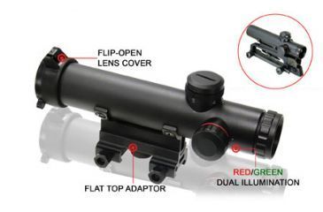 Leapers Golden Image 4x20 Combat Style Model 15 Range Estimating Mil ...