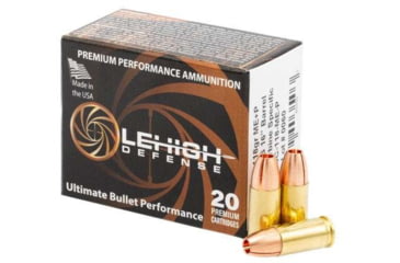 Lehigh Defense 9mm 118 Grain Maximum Expansion Brass Pistol Ammunition ...