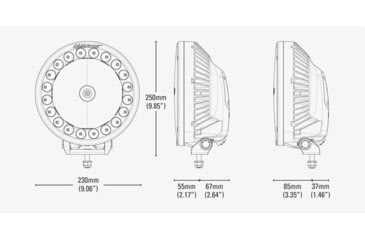 Lightforce Performance Lighting 9 in HTX 2 Hybrid 50W Hid Led Combo ...