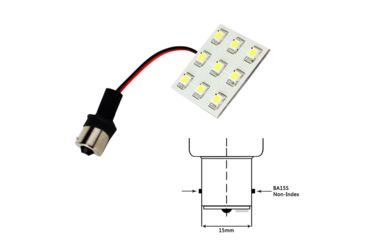 Lunasea Lighting Bayonet 9 LED 12VAC / 10-30VDC/2W/149 Lumens BA15S ...