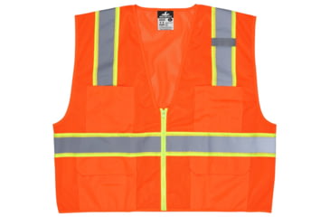 MCR Safety Hi Vis Reflective Safety Vest, ANSI Type R Class 2, Mesh ...