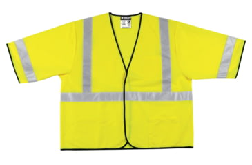 MCR Safety Hi Vis Reflective Safety Vest, ANSI Type R Class 3, Solid ...