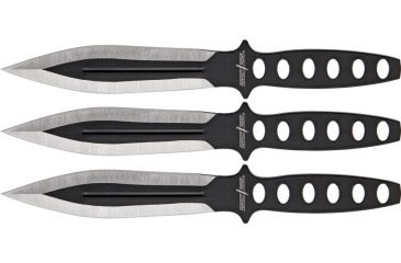 Master Cutlery 3pc Fixed Blade Throwing Knife Set, Black Finish, 3.75in ...