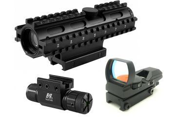 NcStar 4x32mm Compact Rifle Scopes with 3 Rail Sighting System ...