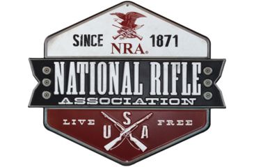 Open Road Brands Emb Tin Sign Nra 1871 Usa Live Free | Free Shipping ...
