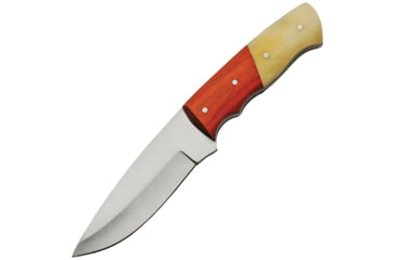 Pakistan 8in Fixed Satin Finish Stainless Blade Knife with Pakkawood ...