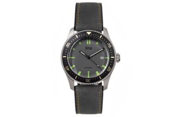Reign Elijah Automatic Rubber Inlaid Leather-Band Watch with Date