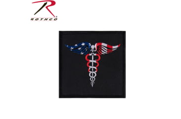 Rothco Caduceus Medical Symbol American Flag Patch w/ Hook Back | 20% Off Free Shipping over $49!