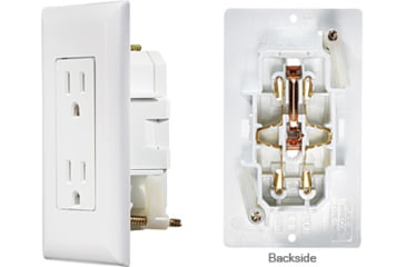 RV Designer Dual AC Self-Contained Outlet With Cover-Plate