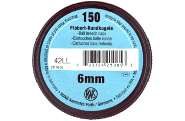 Rws Ammo .22bb Cap-6mm Rimfire Lead-bb Low Noise 150-pack