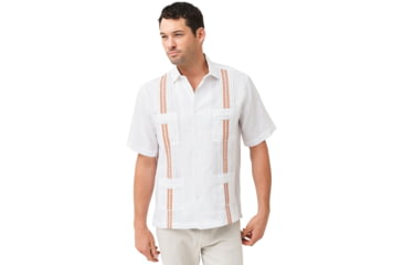 Saint Bernard S1103GK Greek Key Long Sleeve Guayabera Shirt - Men's