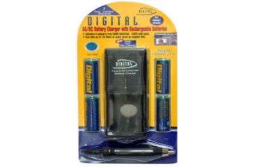 Sakar 4 AA NiMh Batteries w/ Car Charger Rechargeable Battery Charger ...
