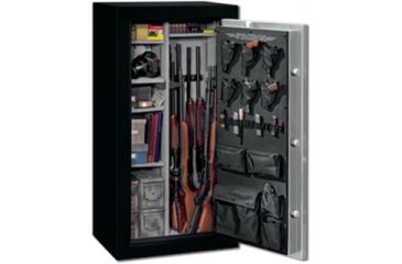 Stack-On 22 Total Defense Gun Safe w/ Door Storage, Medium, Matte Black ...