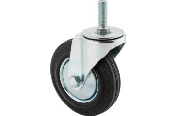 Steelex Rubber Swivel Caster, M12x1.75 Threaded Mount | Free Shipping ...