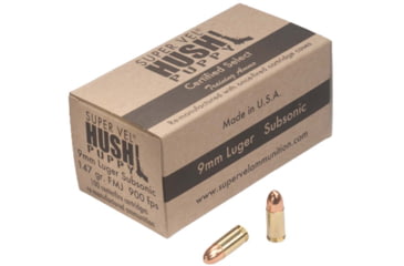 Super Vel Ammunition Hush Puppy 9mm Luger 147 grain Full Metal Jacket ...