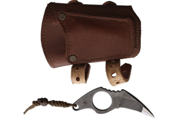 Survival Cuffs Raptor Hawk Survival Cuff Knife w/ Dark Brown Leather ...