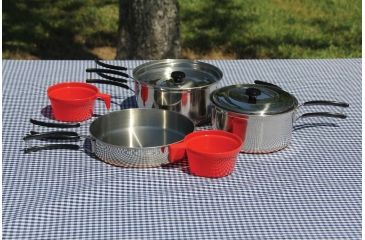 Texsport Two-Person Stainless Steel Cook Set | Free Shipping over $49!