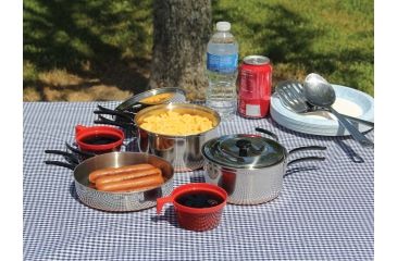 Texsport Two-Person Stainless Steel Cook Set | Free Shipping over $49!