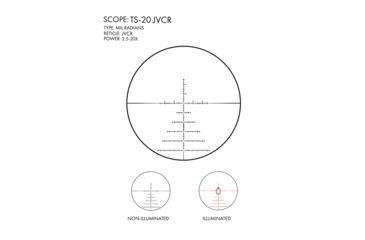 U.S. Optics TS-20X 2.5-20x50mm Rifle Scope, 34mm Tube, First Focal ...