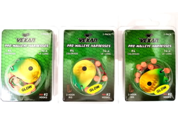 Vexan Fire Ant Three 2-Packs Glow Walleye Crawler Harnes | 41% Off Free ...