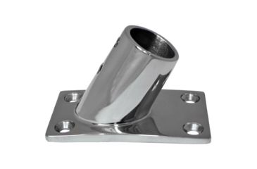Whitecap 7/8" O.D. 60 Rectangle Base SS Rail Fitting | 52% Off Free ...