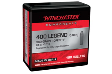 Winchester .400 Caliber Rifle Bullets, 300 grain, Subsonic Open Tip ...