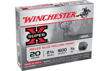 Winchester Super-X Shotshell 20 Gauge 3/4 oz 2.75" Shotgun Slug ...