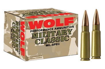 Wolf Ammo .308 Winchester 168 Grain Soft Point Steel Cased Rifle ...