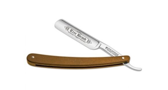Boker USA Tree Brand Straight Razor, Brown Canvas