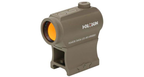 Holosun Red Dot Sight 1x20mm, 2 MOA Dot, Flat Dark