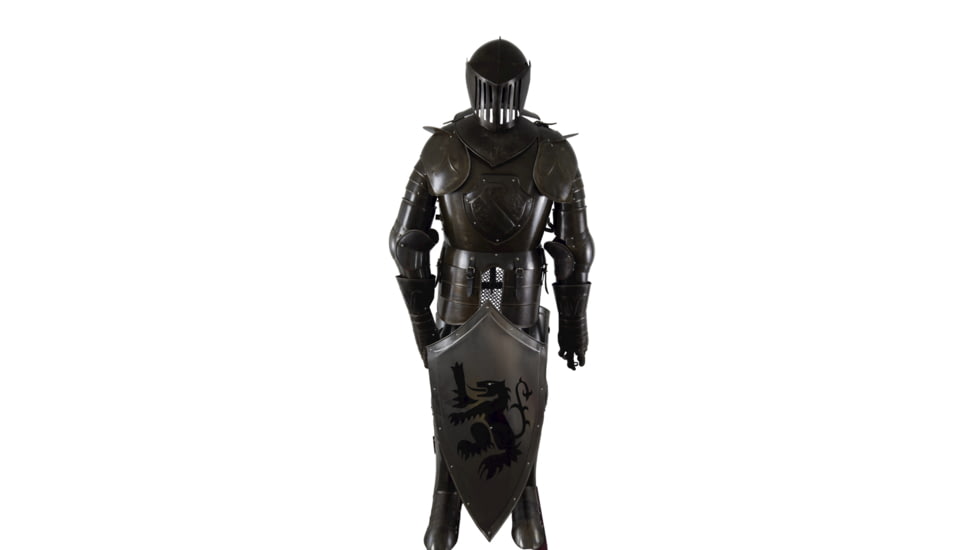 Battling Blades Knight Wearable Black Suit Of Armor With Shield