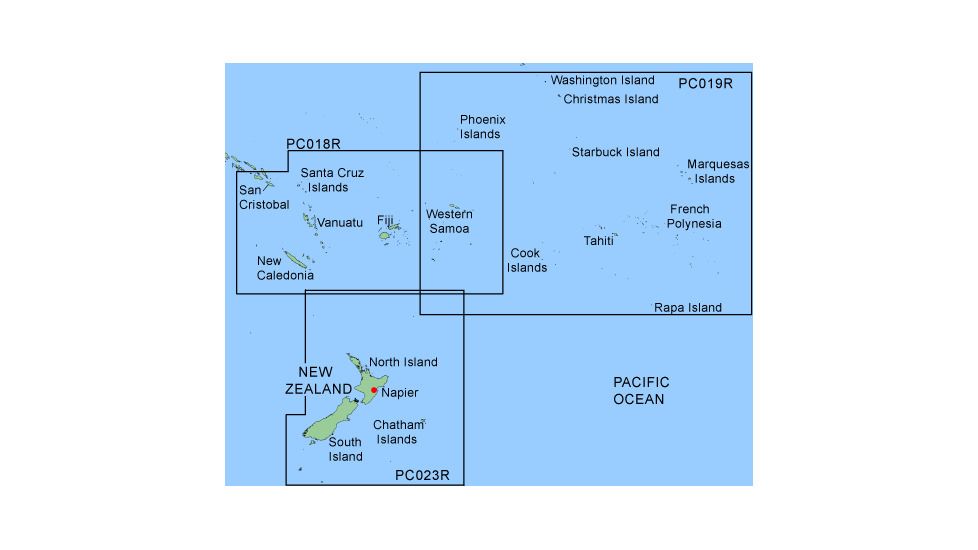 Garmin On The Water GPS Cartography BlueChart: Pacific Islands Map ...