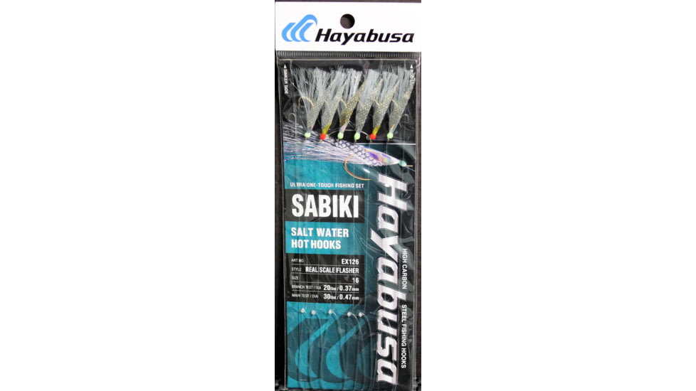 Hayabusa Real Scale Flasher Sabiki, Main 30Lb And Branch 20Lb Test Line ...