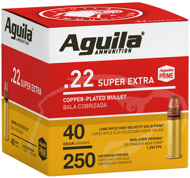 Aguila Ammunition .22LR HV SP 40 Grain Brass Case Rimfire Ammunition ...