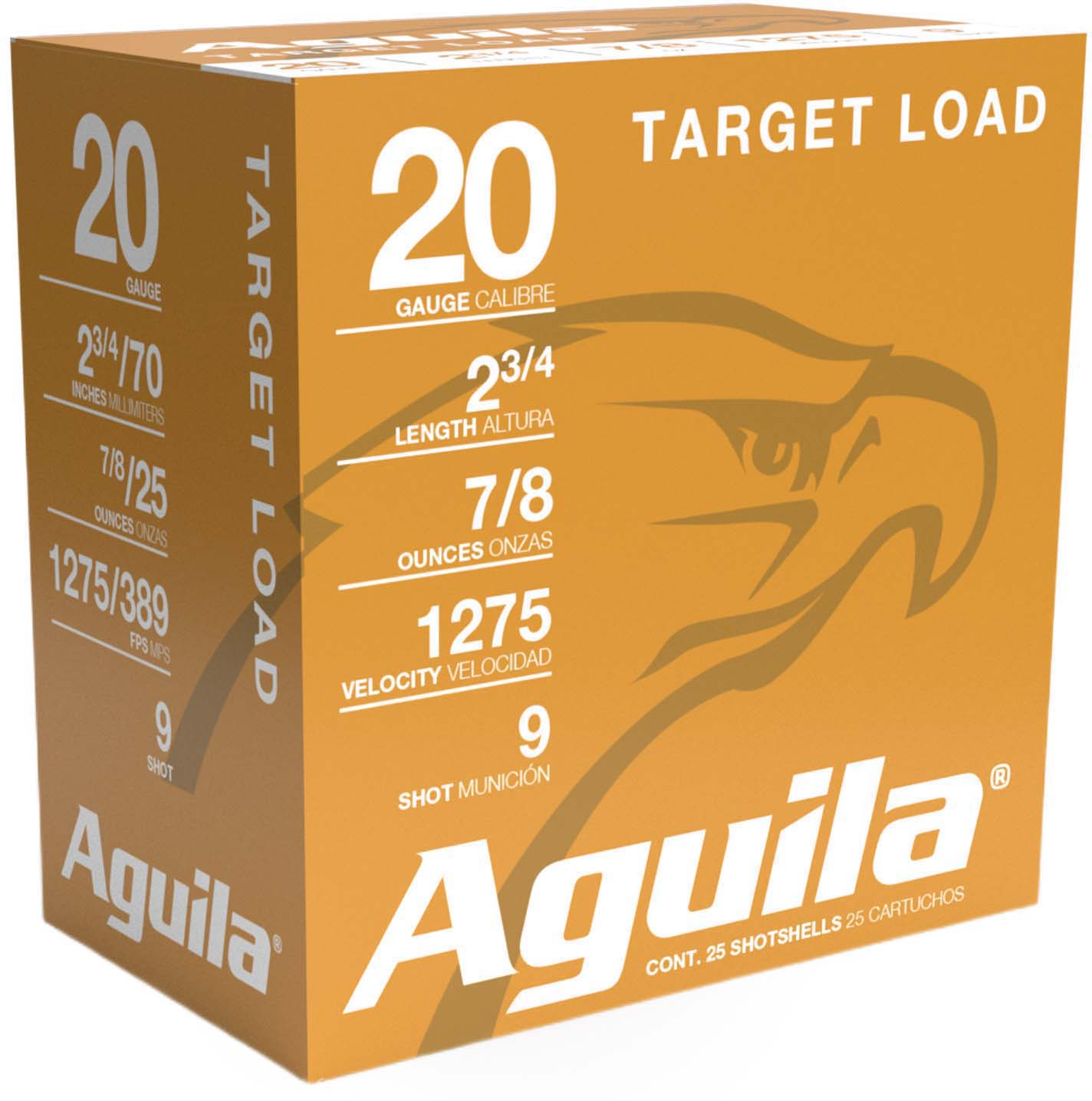 Aguila Ammunition Target Load 20 Gauge 7/8 Oz 2.75'' 9 Shot 1CHB2039 ...