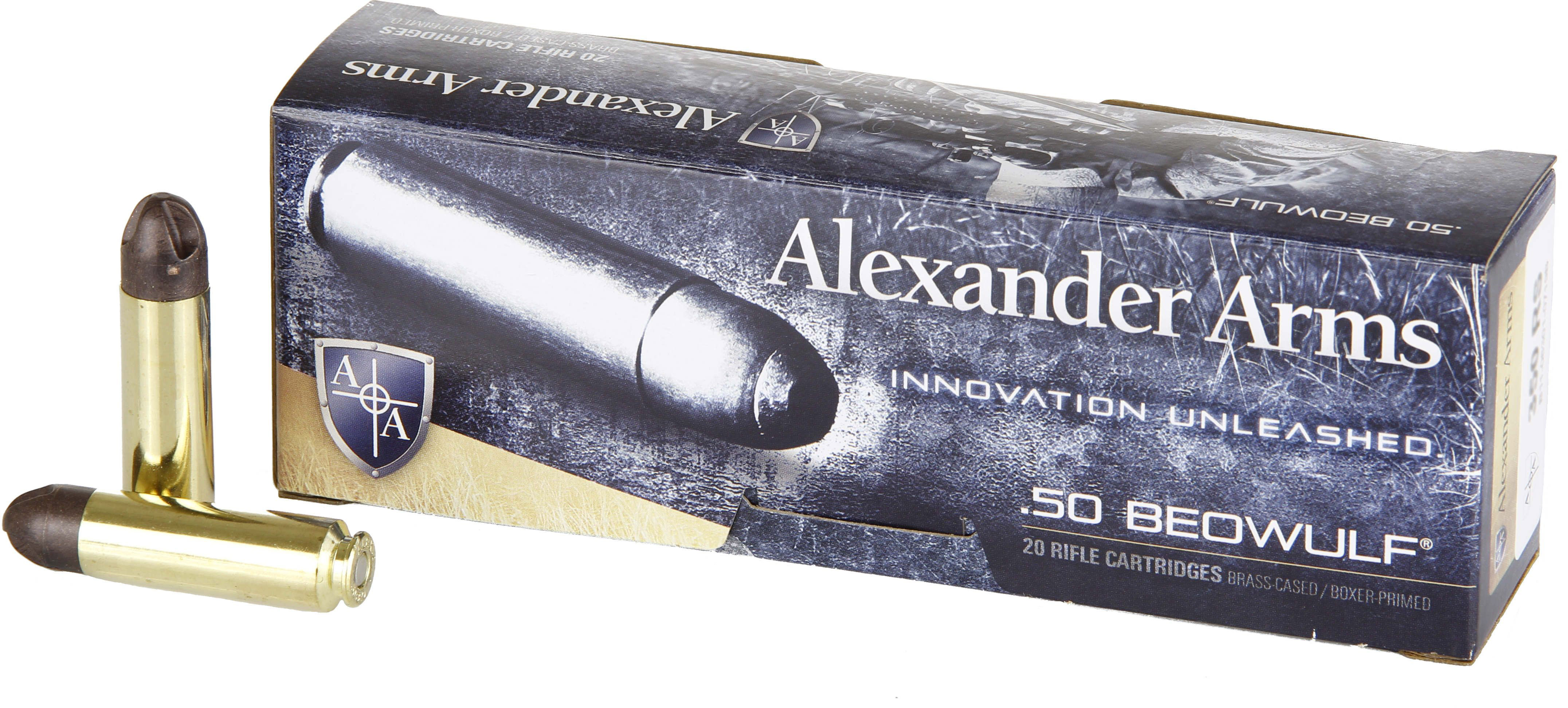 Alexander Arms .50 Beowulf 200 Grain Polycase ARX Rifle Ammunition ...