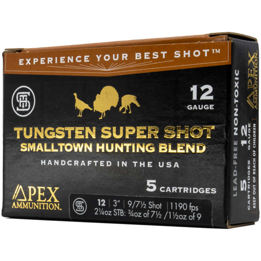 Apex Ammunition Turkey TSS Smalltown Hunting Blend 12 Gauge 3'' 7.5/9 ...