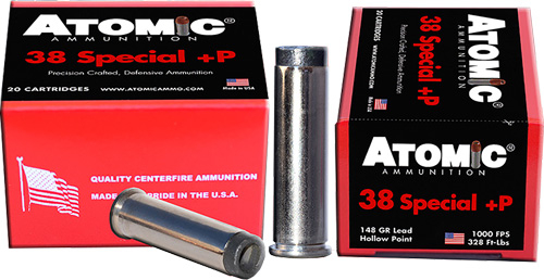 Atomic Ammunition .38 Special +p 148gr WC A4621 20-pack Review - The ...