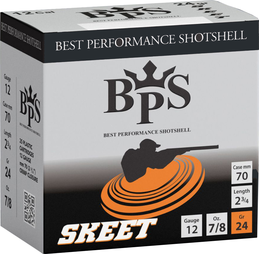 BPS Shotshell 12 Gauge 24 Grain 7/8 oz 2.25in Skeet Shotgun Ammunition ...