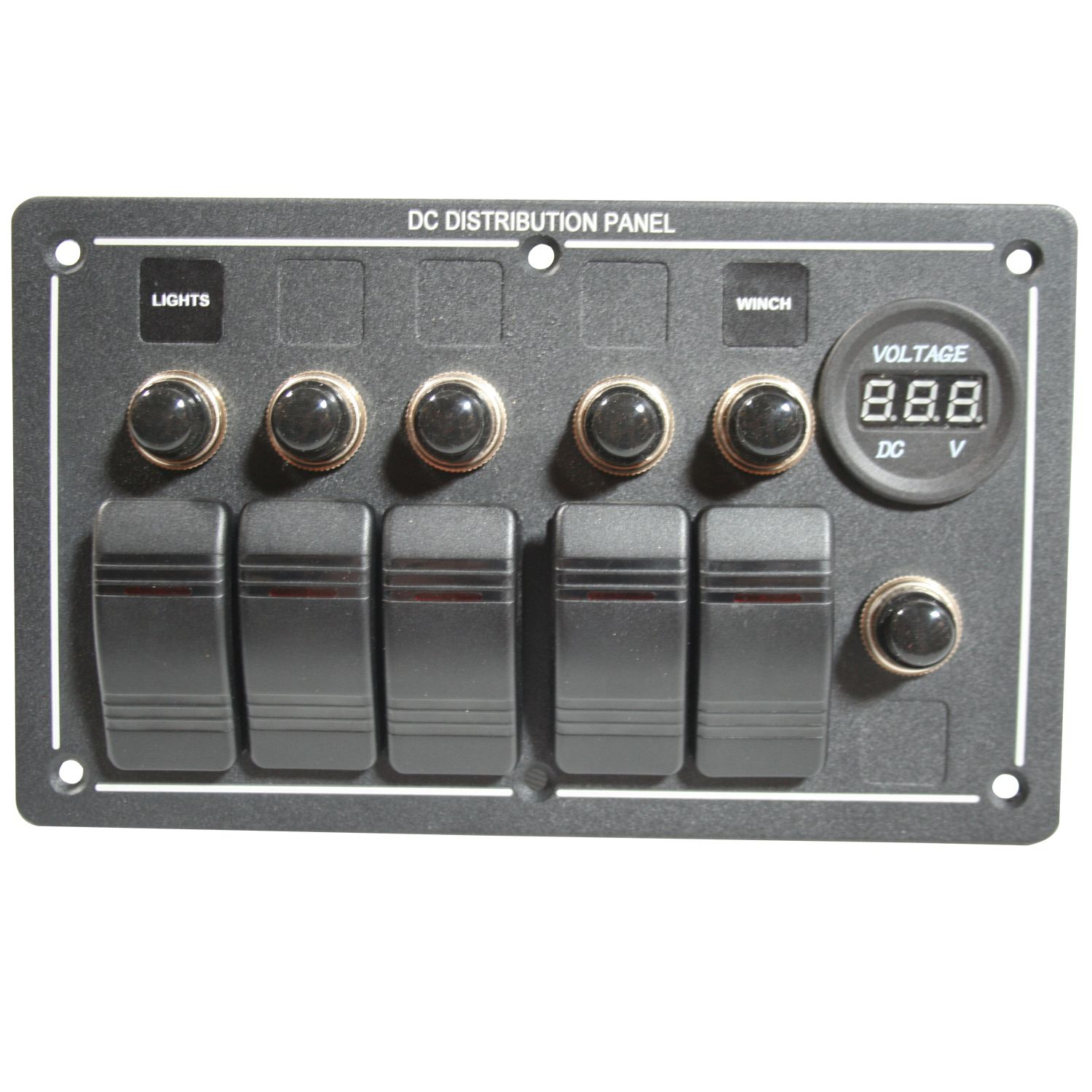 Bulldog Winch 5-Switch Voltmeter Panel w/Breakers Review - Gun Values Board