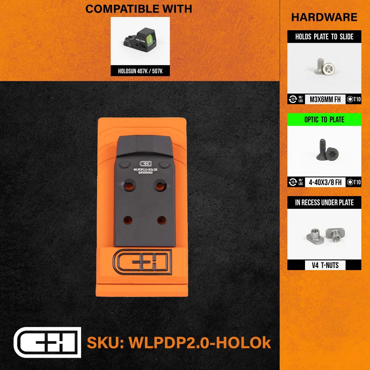 C&H Precision Weapons Walther Defense PDP 2.0 Adapter Plate | 4.9 Star ...