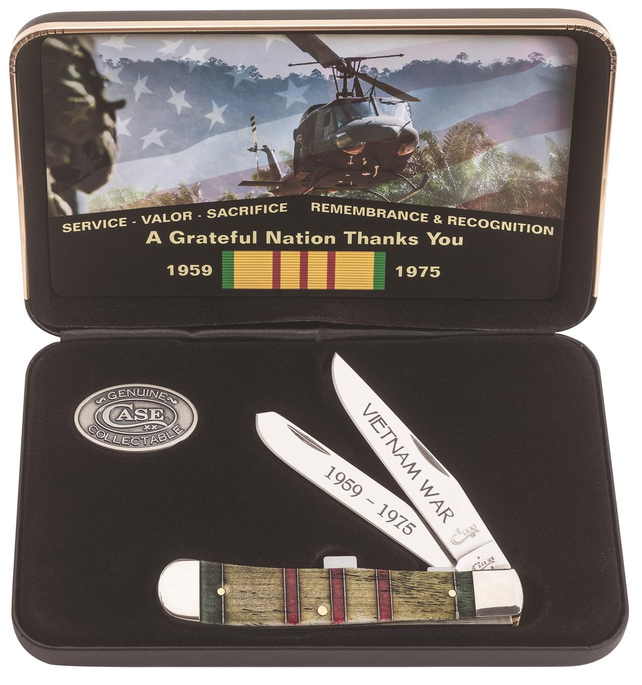 Case Trapper Blade Vietnam War Gift Set - Smooth Natural Bone Review ...