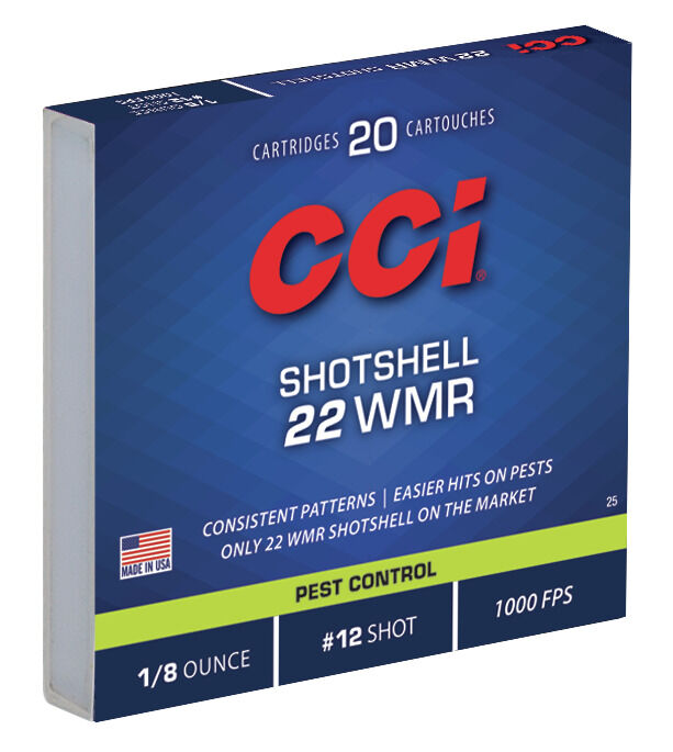 CCI Ammunition Rimfire Shotshell Pest Control .22 Winchester Magnum ...