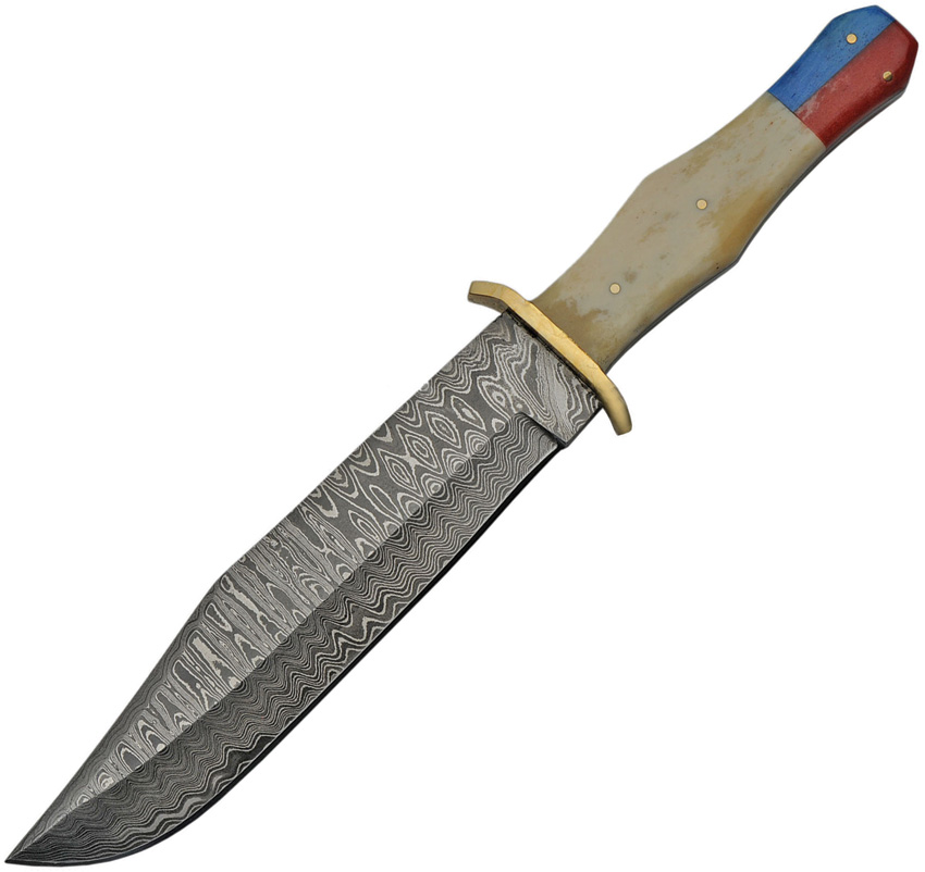 Damascus American Flag Bowie Knife Review - The Civil War