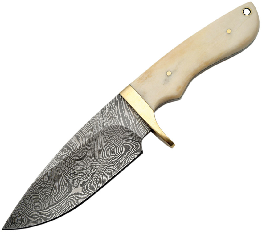 Damascus Fixed Blade Bone Handle Knife Review - The Civil War