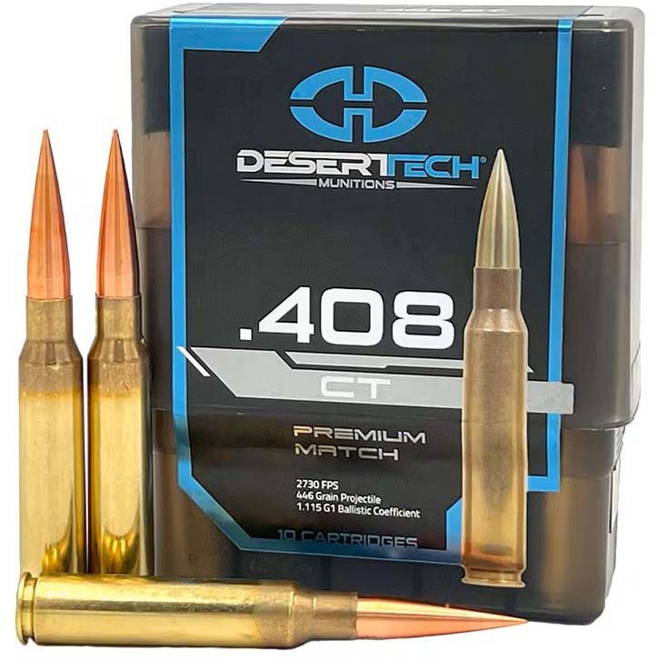 Desert Tech Premium Match .408 Cheyenne Tactical 446 Grain Open Tip ...