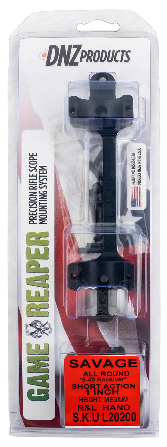 DNZ Products Game Reaper Scope Mount/Ring Combo Savage Round Receiver w ...