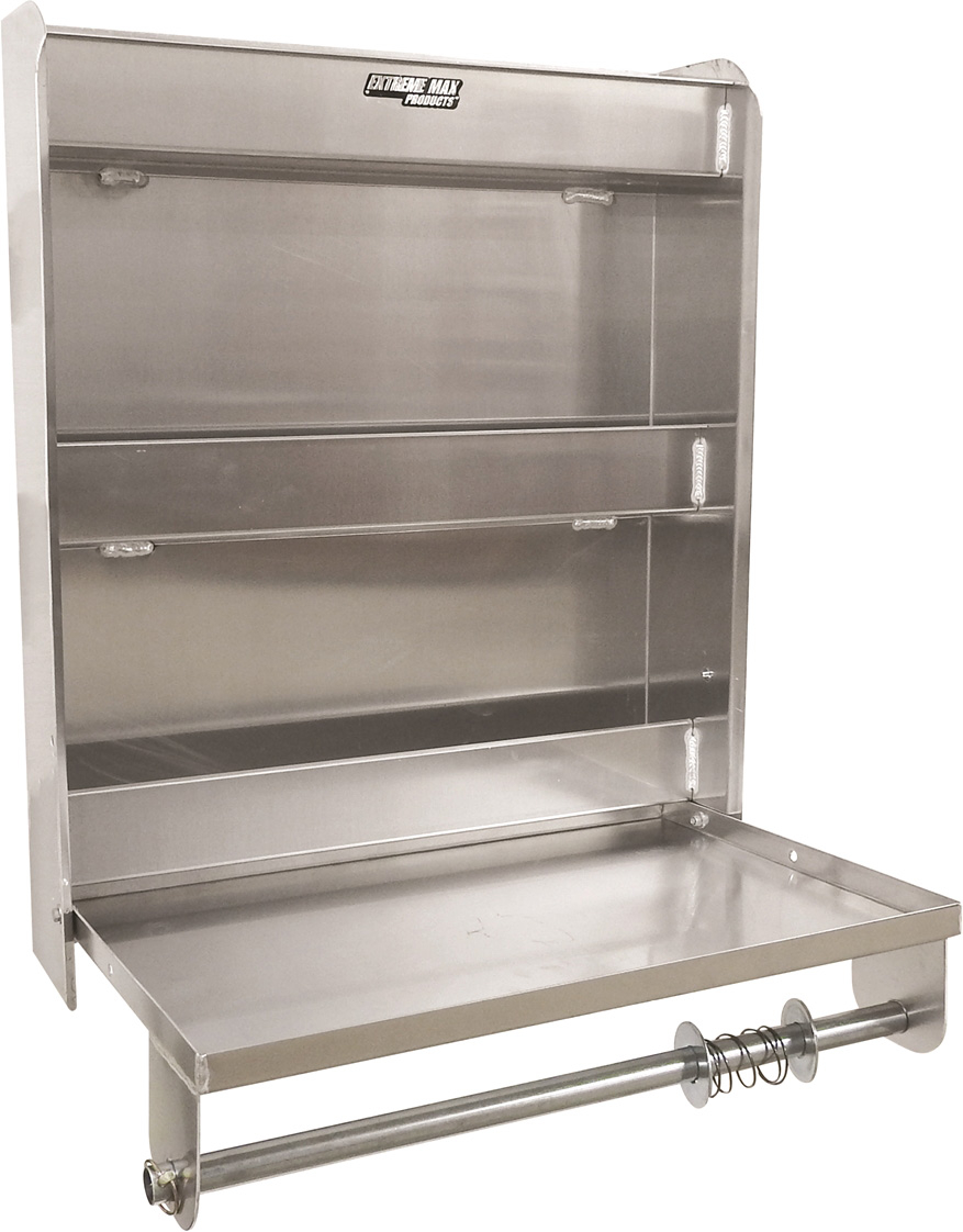 Extreme Max Aluminum Work Station Storage Cabinet with Flip Out Tray ...