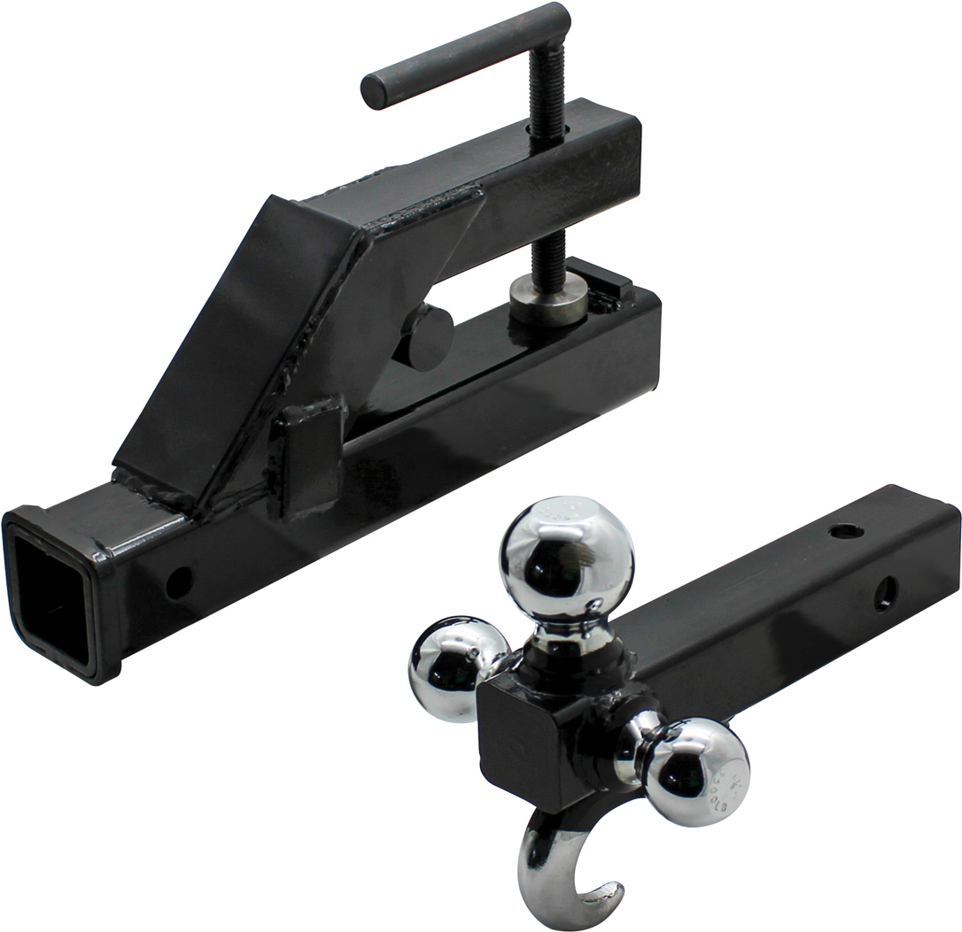 Extreme Max Tractor Bucket Receiver Adapter & Tri Ball Hitch with Tow ...