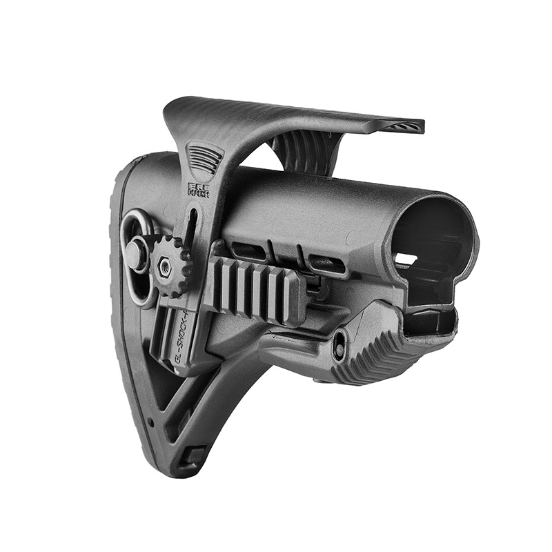 FAB Defense GL-Shock with a GSPC Cheek Riser and GSPCP Picatinny Rail ...